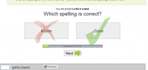 Find the correct spelling of a word - Helpful Games