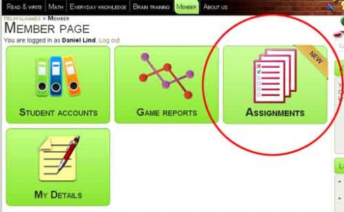Create assignments with games - Helpful Games
