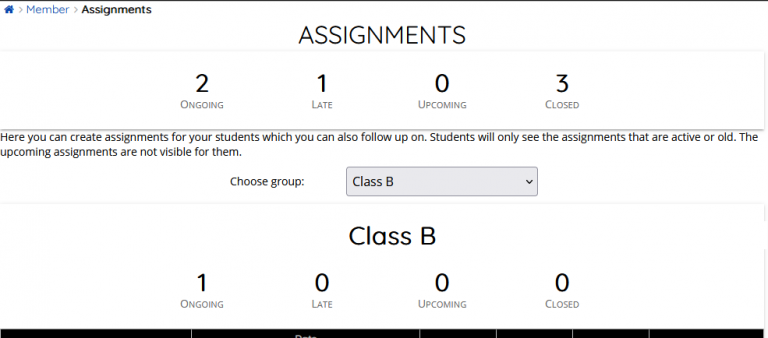 Assignments - Summary and estimated duration - New site function ...